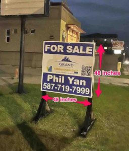 Road sign with frame 48X48 inches – JX Printing